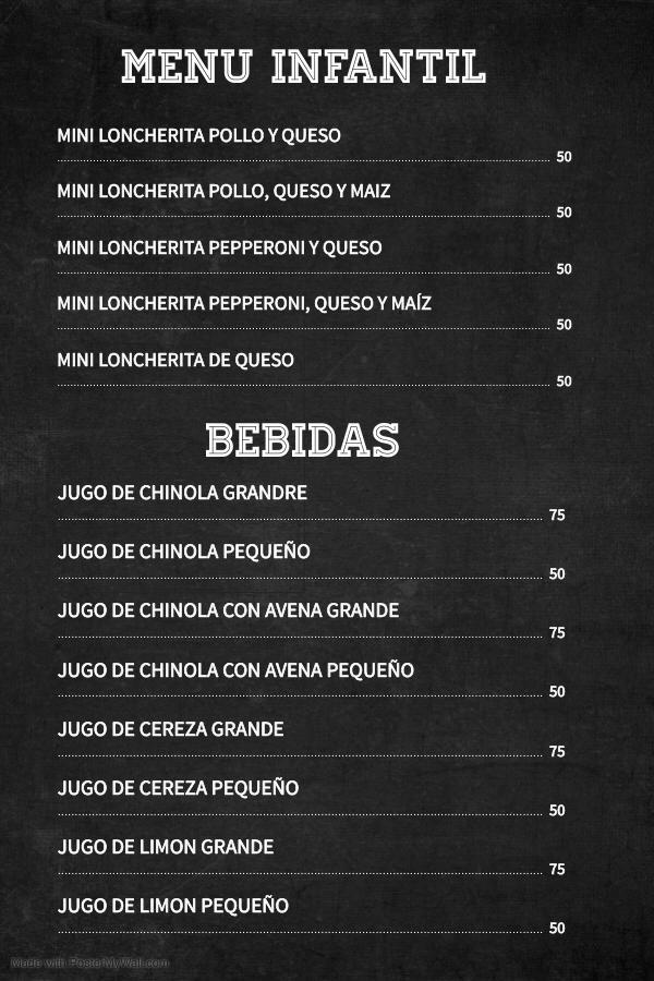 Menu at Lonchera rd restaurant, La Romana