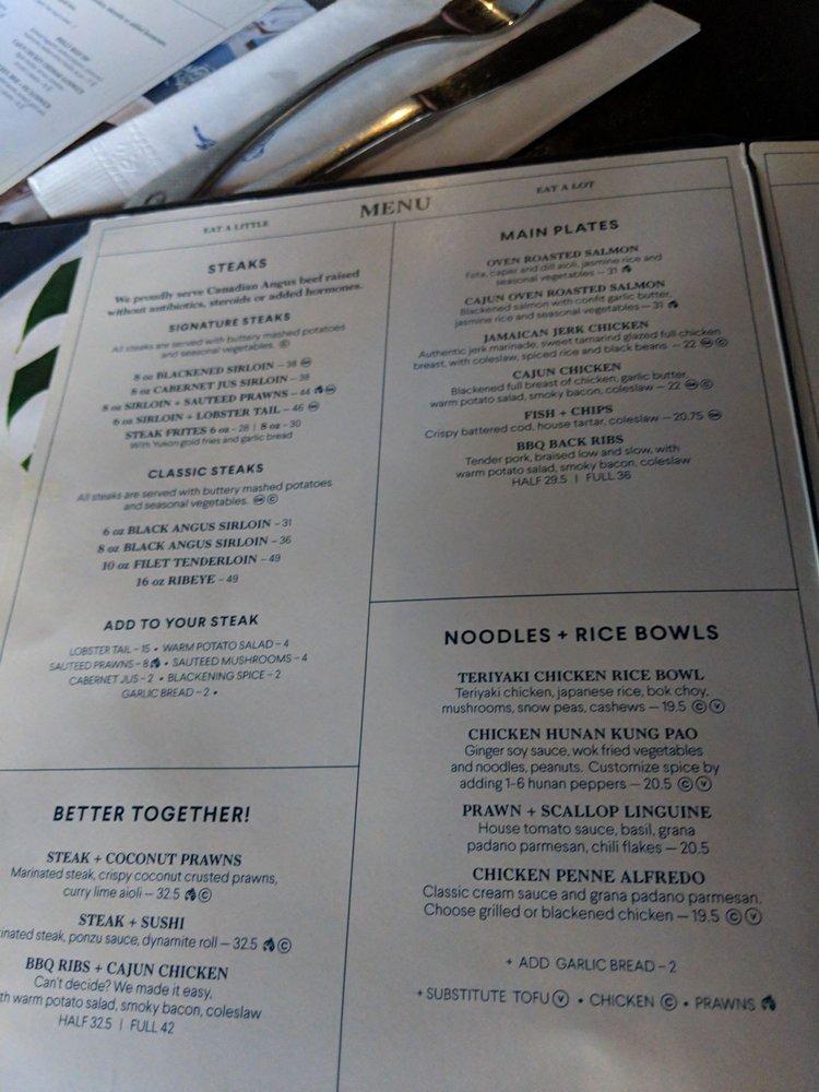 Menu at Earls Kitchen + Bar, Banff