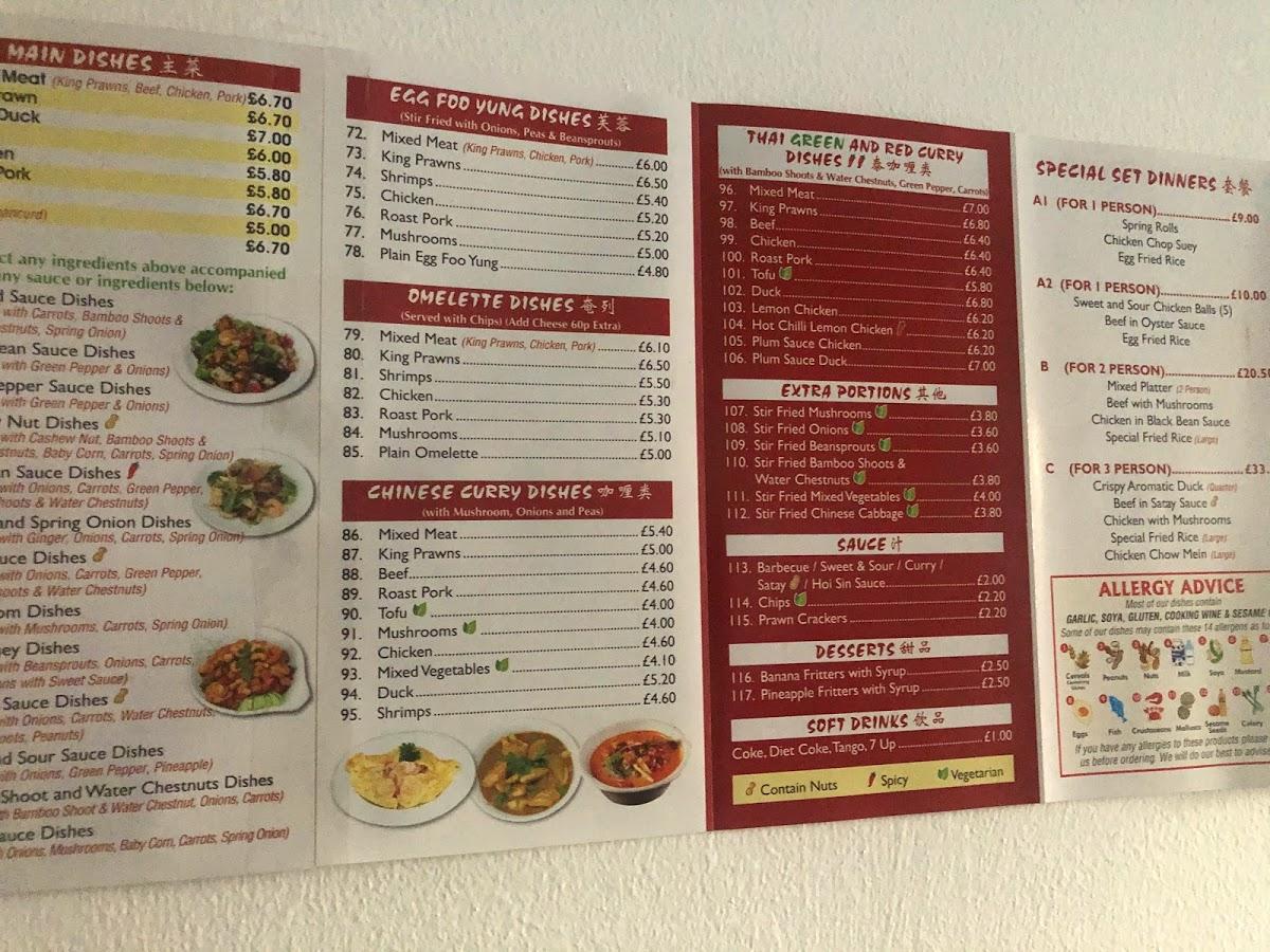 Menu at Good Luck fast food, Briston