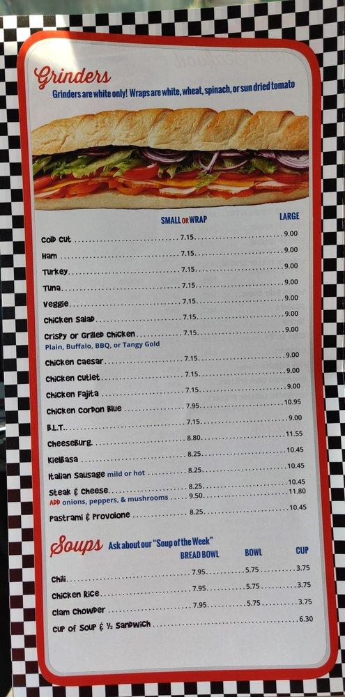 Menu at Janine's Frostee restaurant, Ware