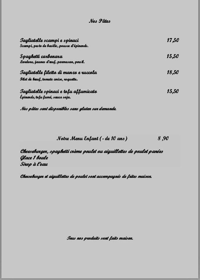 Menu at Kamoon by Risso pizzeria, Luxembourg City