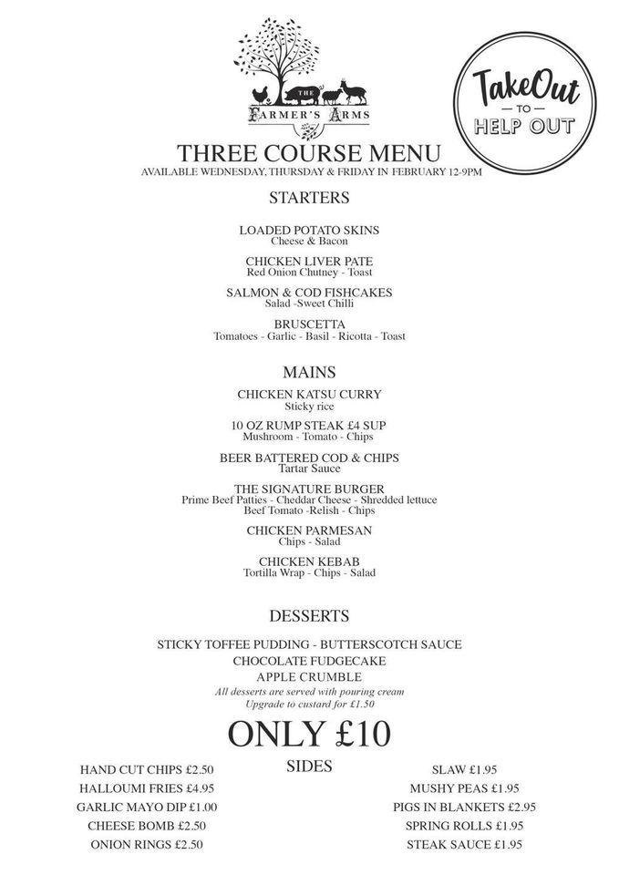 Menu at The Farmers Arms pub & bar, Durham