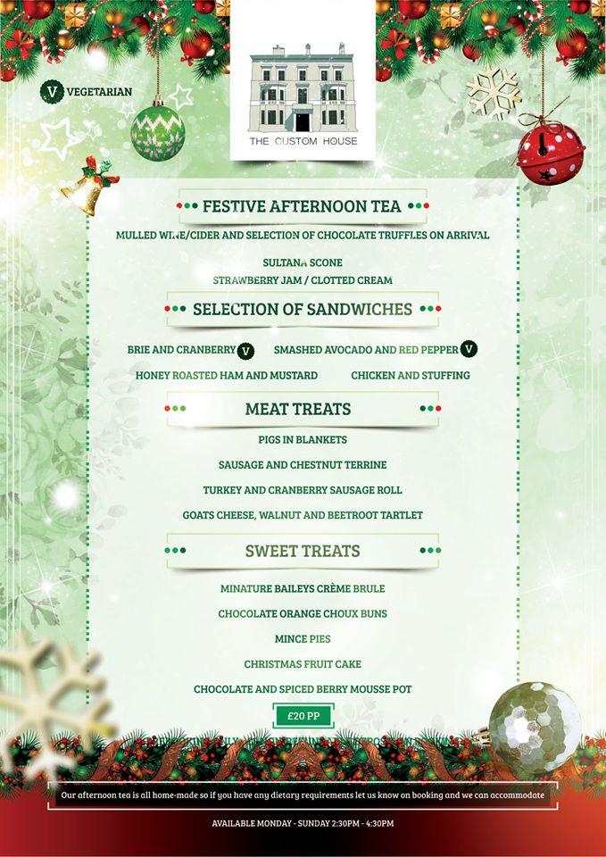 Menu at Custom House restaurant, Barrow-in-Furness