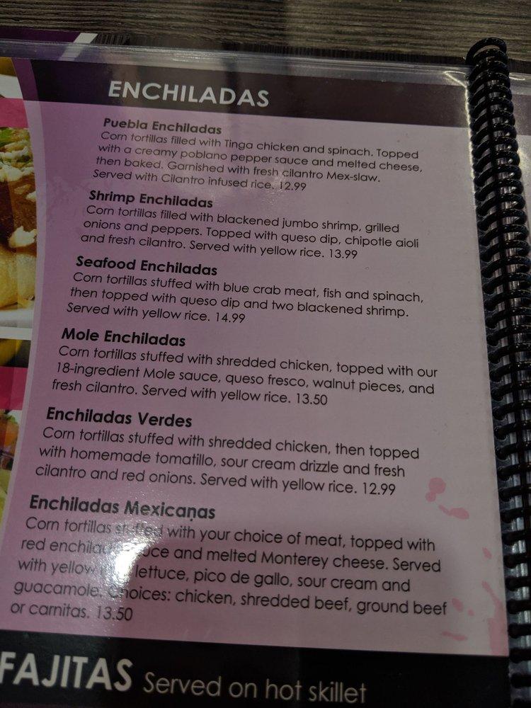 Menu at Dahlia Daytona Beach restaurant, Daytona Beach