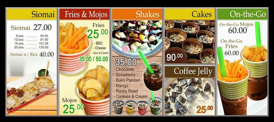 Menu at Jomanjae Snack House restaurant, Pagsanjan