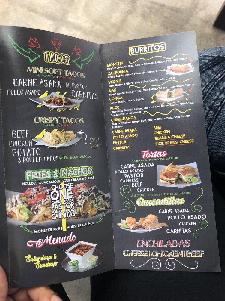Menu at Los Jilbertos Taco Shop restaurant, Perris