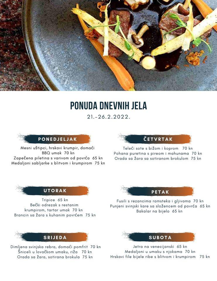 Menu at Flamingo restaurant, Mlini