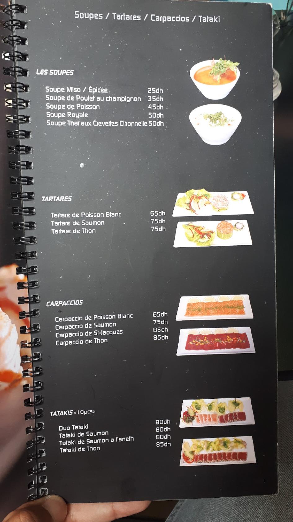Menu at Sushi Box restaurant, Rabat, 36 Angle Avenue Al Atlas