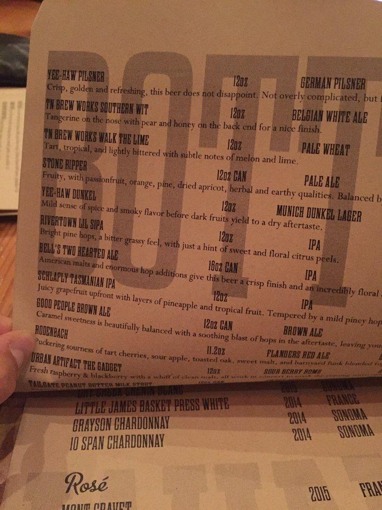 Menu at Flying Squirrel pub & bar, Chattanooga