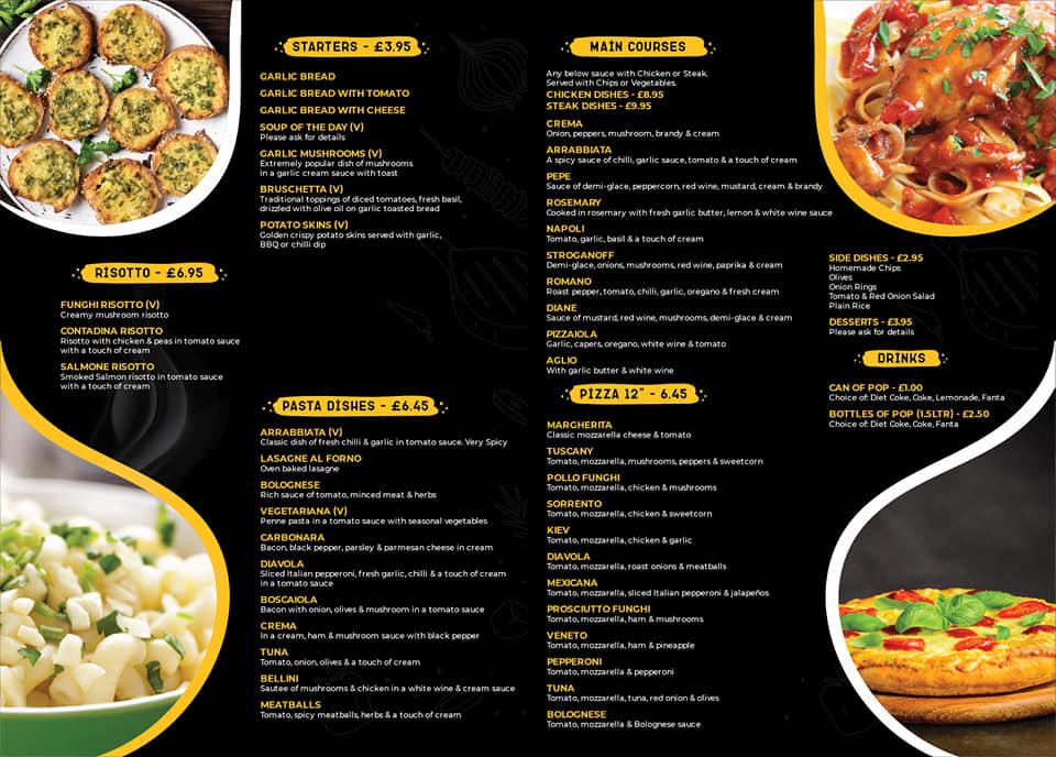 Menu at Roma Restaurant, Sunderland