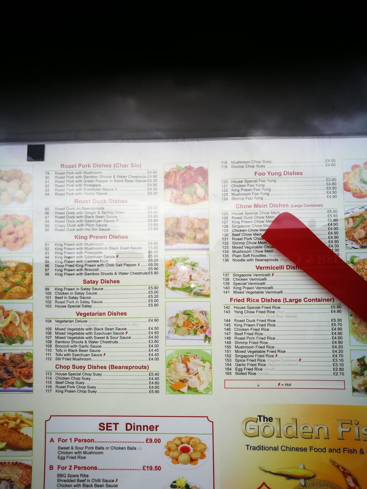 Menu at The Golden Fish fast food, Norwich, 11 Norwich Rd