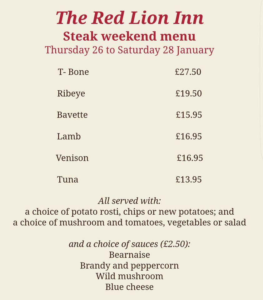 Menu at RED Lion pub & bar, Guildford