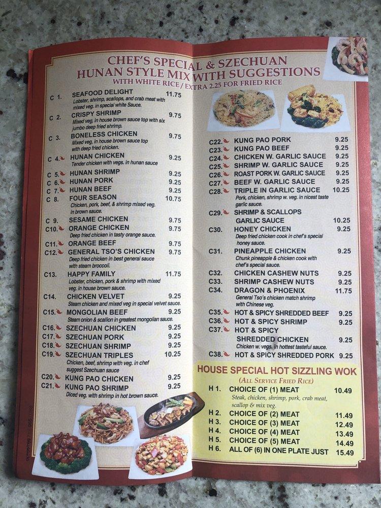 Menu at China Town restaurant, Elwood
