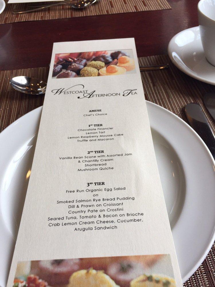 Menu at Hotel Grand Pacific restaurant, Victoria