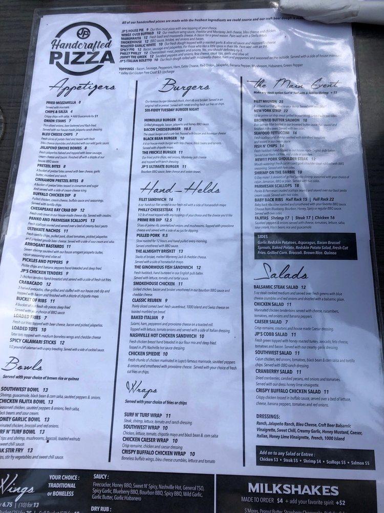 Menu at J P Edwards Grill & Bar, Burnham