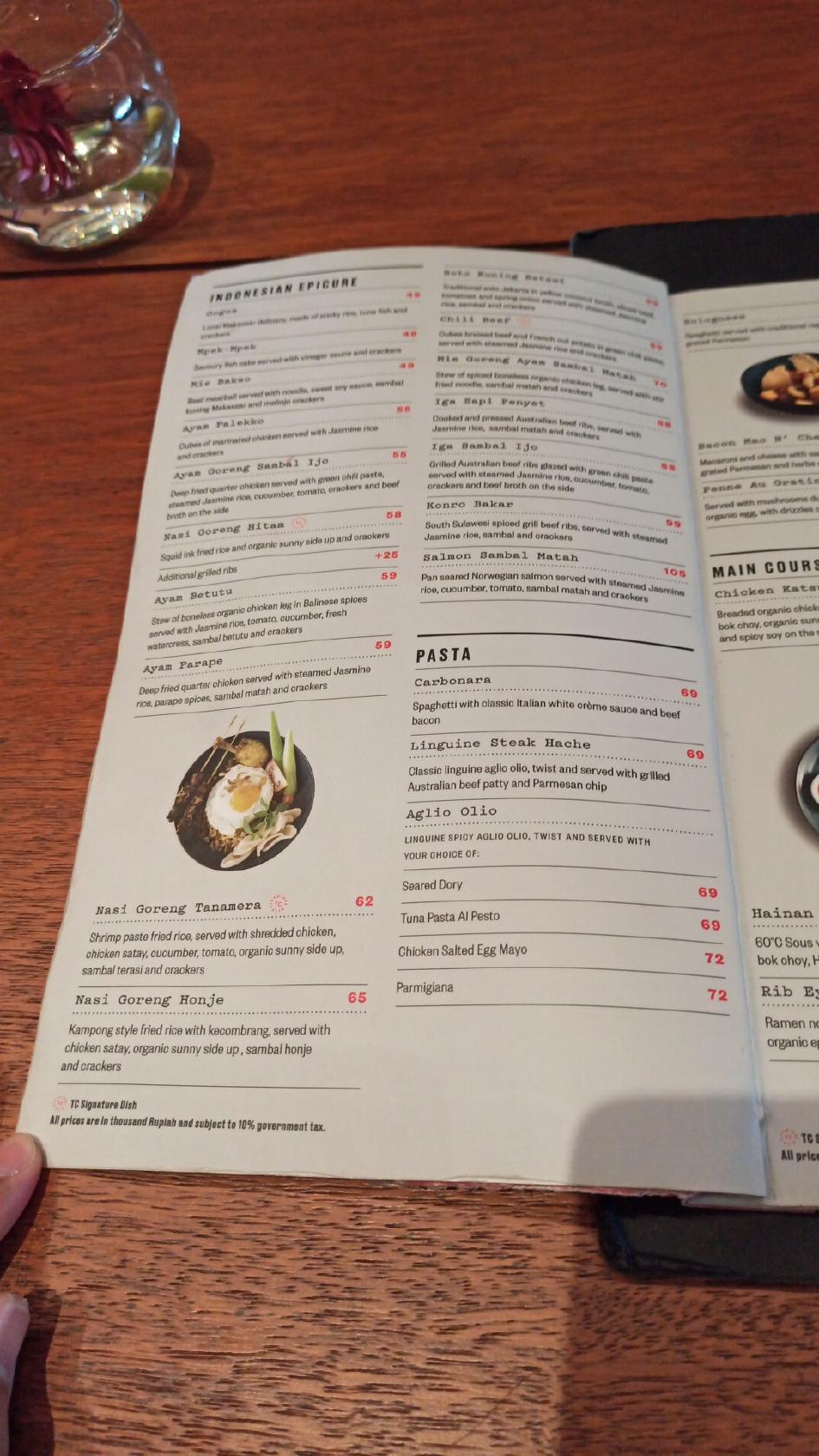 Menu at Tanamera Coffee Pettarani Business Centre cafe, Makassar