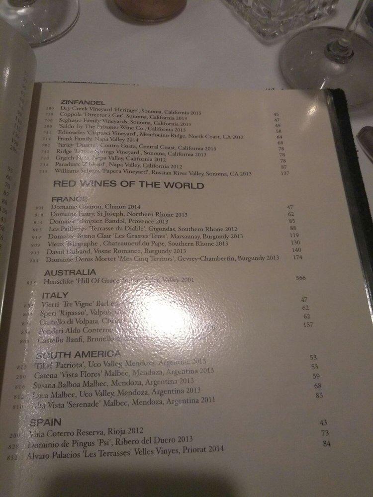 Menu at 555 East American Steakhouse, Long Beach