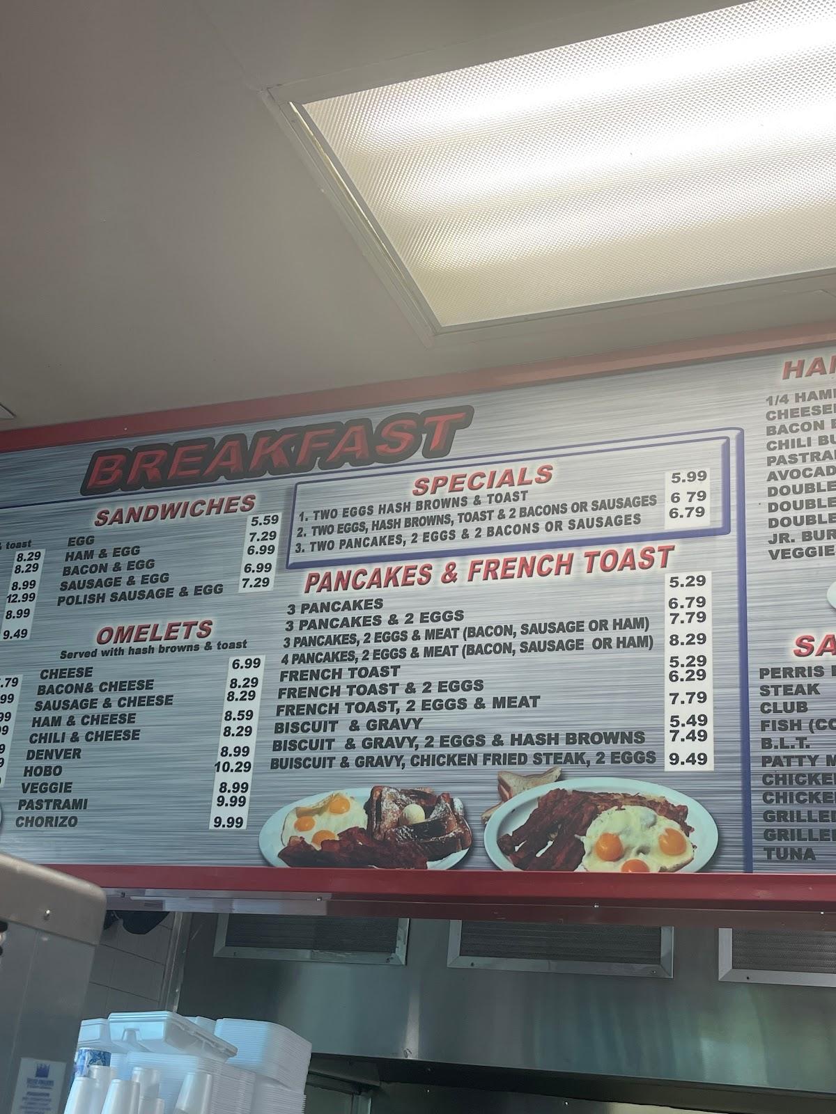 Menu at Perris Burgers fast food, Moreno Valley