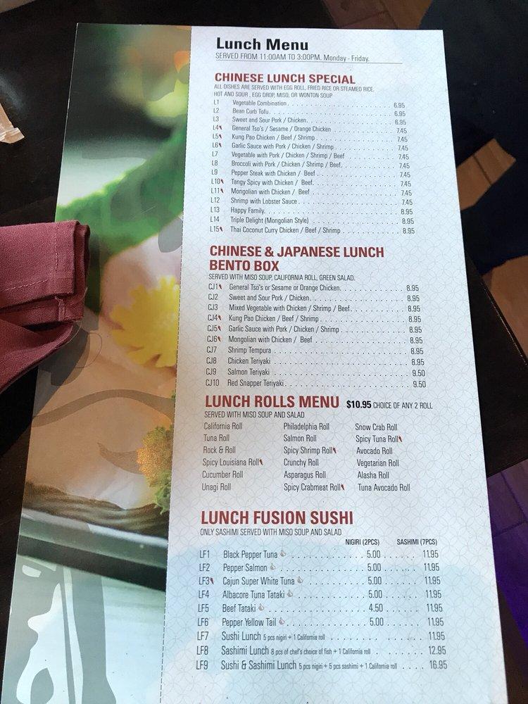 Menu at Akashi restaurant, Houston, W Lake Houston Pkwy #200