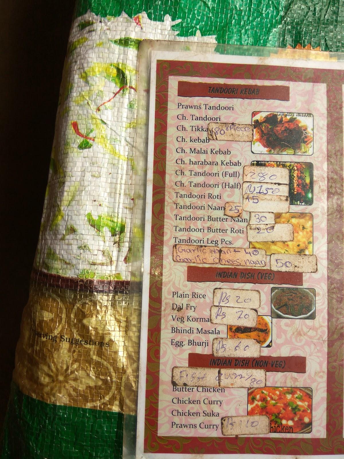 Menu at Boom Boom Bar & Restaurant, India