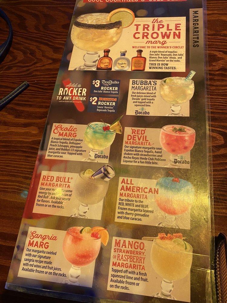 Menu at Bubba's 33 pub & bar, Gastonia