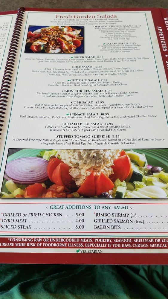 Menu at City Cafe Diner, Cleveland