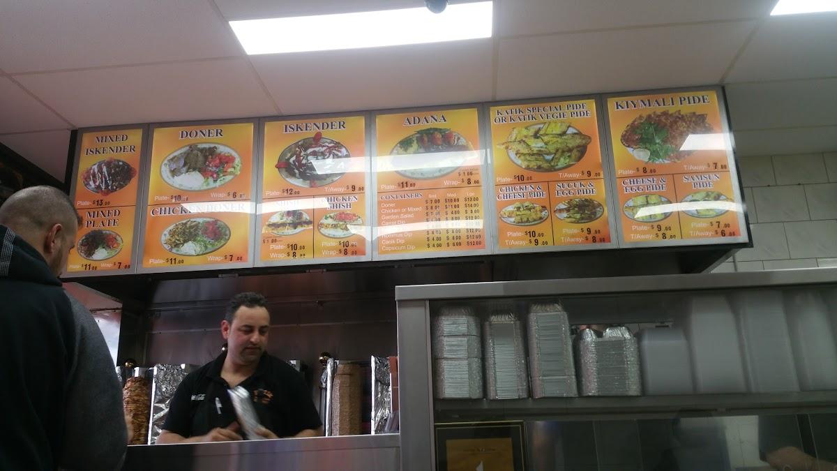 Menu at Katik Turkish Take Away fast food, Campbellfield