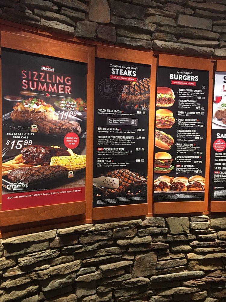 Menu at Sizzler steakhouse, Stockton, E Hammer Ln