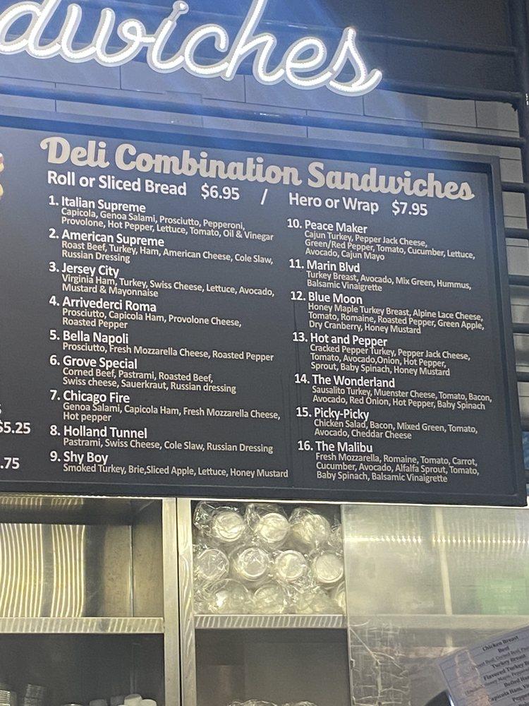 Menu at Sprove Market Place restaurant, Jersey City