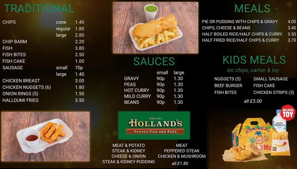 Menu at The Walkden Bar, Eccles
