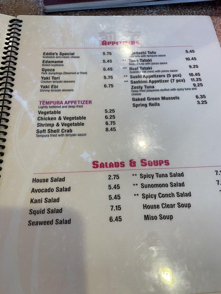 Menu at Fancy Q Sushi Bar and Grill, Brunswick