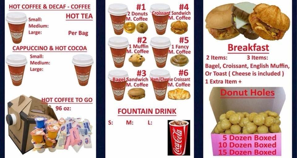 Menu at BoSa Donuts pub & bar, Phoenix, S 35th Ave Ste 168