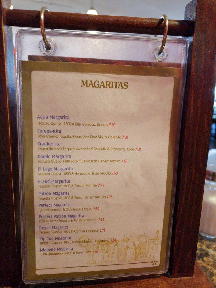 Menu at Casa de Reyes restaurant, Sweet Home
