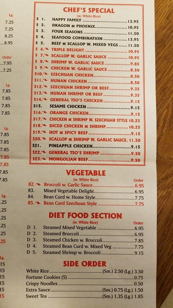 Menu at New Winner Chinese Restaurant, Summerville
