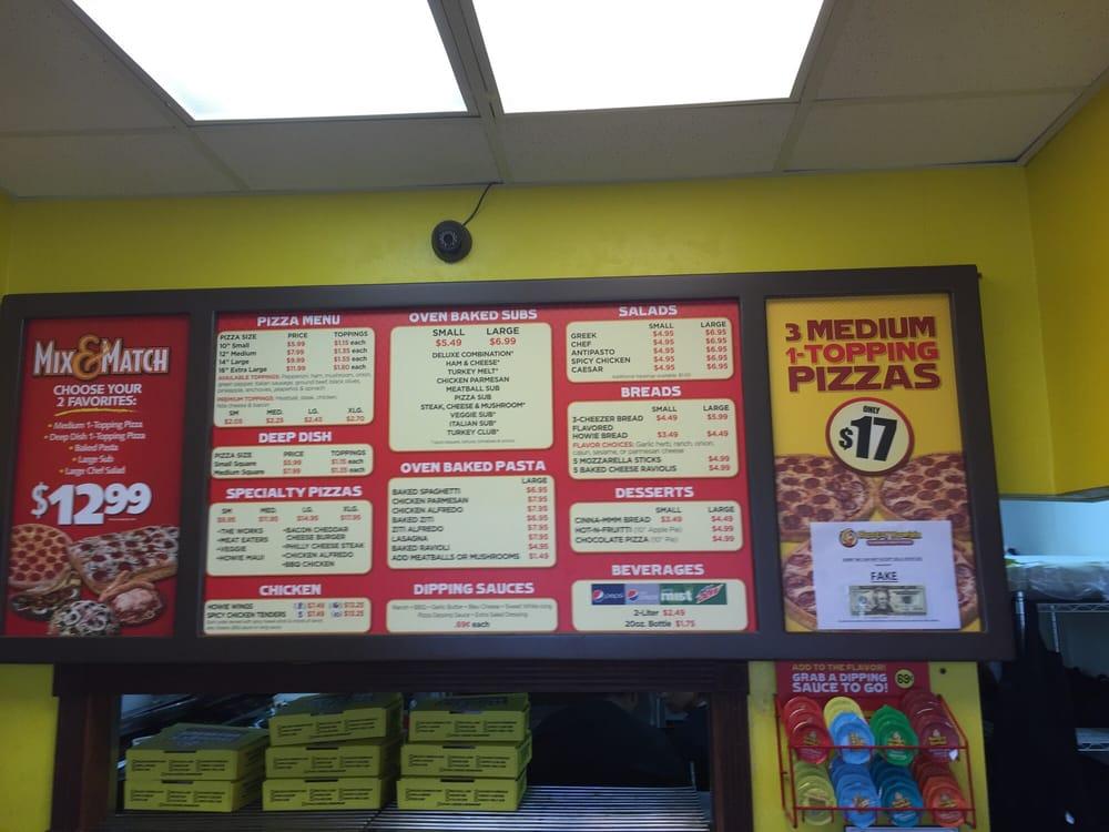 Menu at Hungry Howie's Pizza & Subs pizzeria, Hollywood, Taft St