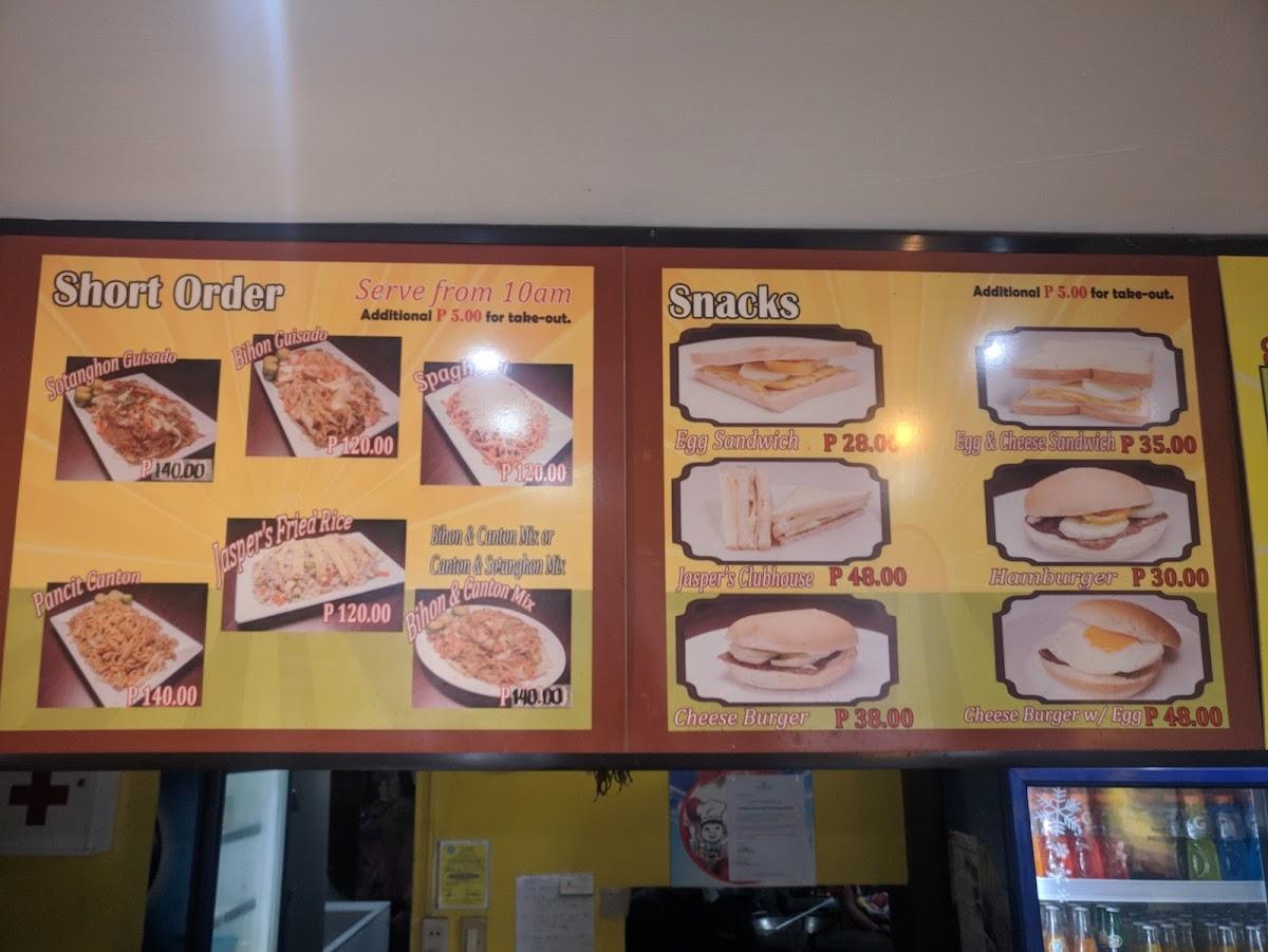 Carta de Jasper's Tapsilog And Restaurant, Malay