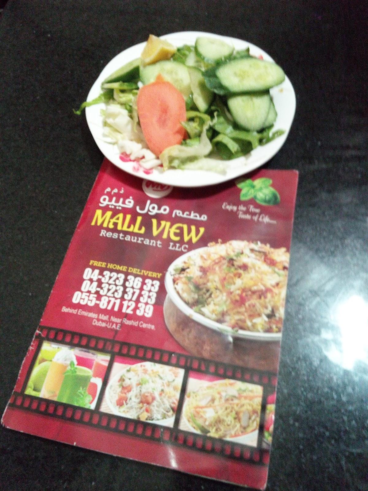 Menu at Mall View Restaurant, Dubai, Halim St