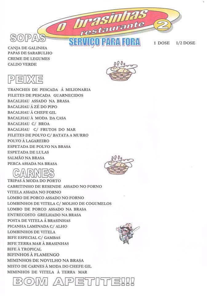 Menu em O Brasinhas 2 restaurante, Porto