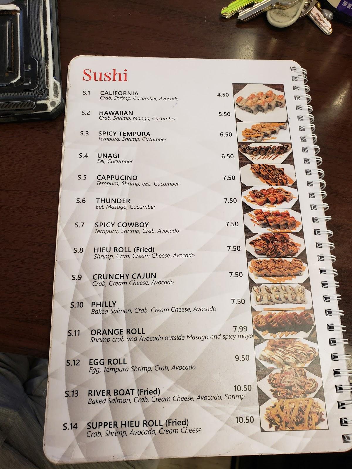 Menu at Pho Hieu restaurant, Yukon, S Mustang Rd