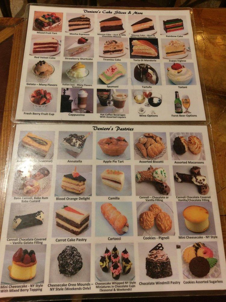 Menu at Veniero's Pasticceria & Caffe desserts, New York City