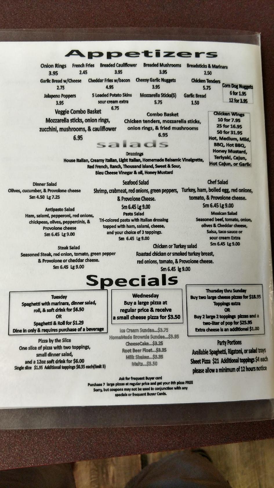 Menu at Master Pizza Painesville pizzeria, Painesville