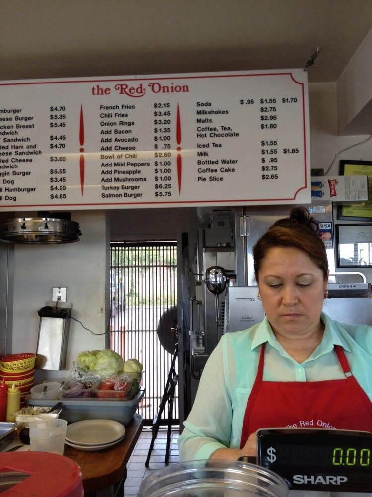 Menu at Red Onion restaurant, El Cerrito
