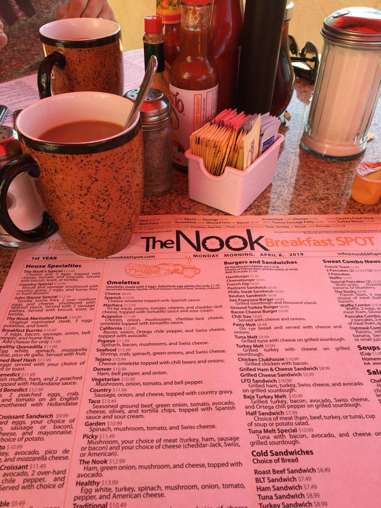 Menu at The Nook Breakfast Spot restaurant, Lomita