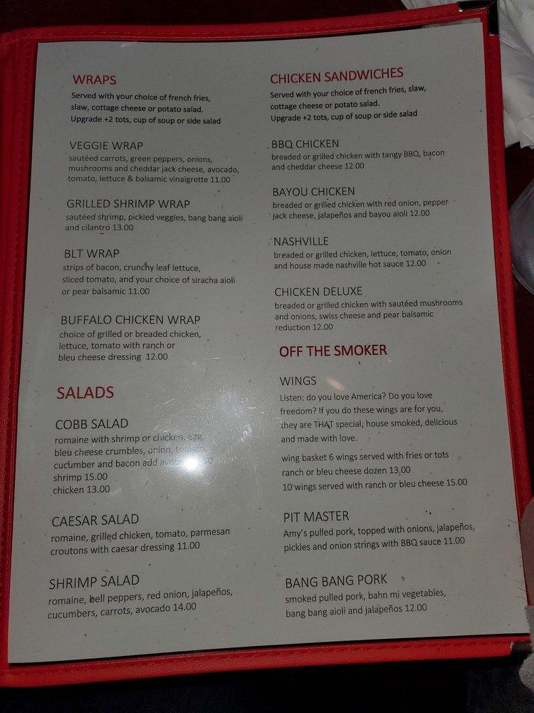 Menu at The Red Frog pub & bar, Cedar Rapids, 88 16th Ave SW