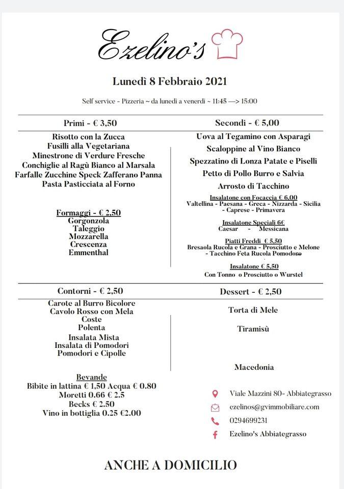 Menu at Ezelino's - Machebontà fast food, Abbiategrasso, Viale Mazzini Ang