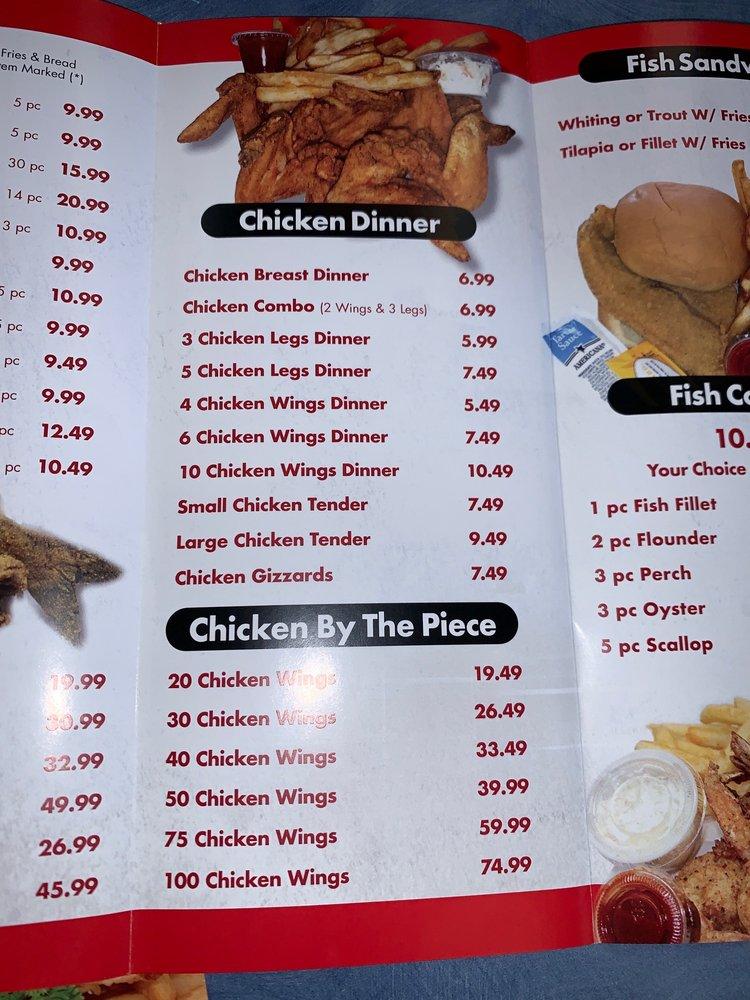 Menu at JJ Fish and Chicken restaurant, Jonesboro
