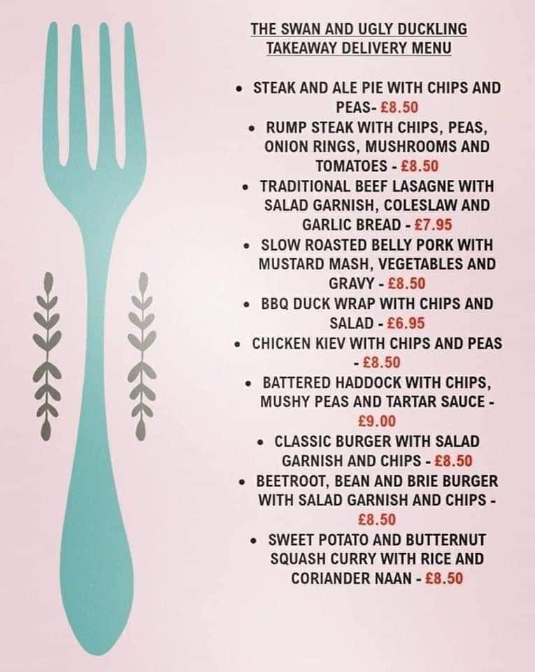 Menu at The Ugly Duckling restaurant, Lydney