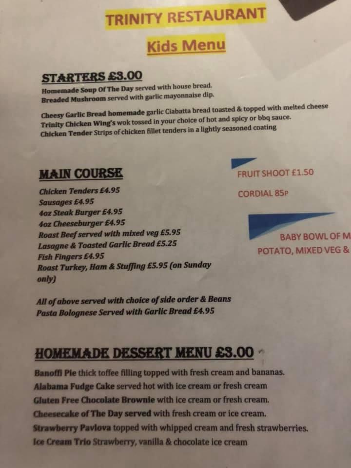 Menu at thunderdome restaurant, Glengormley, 2 Farrier Court