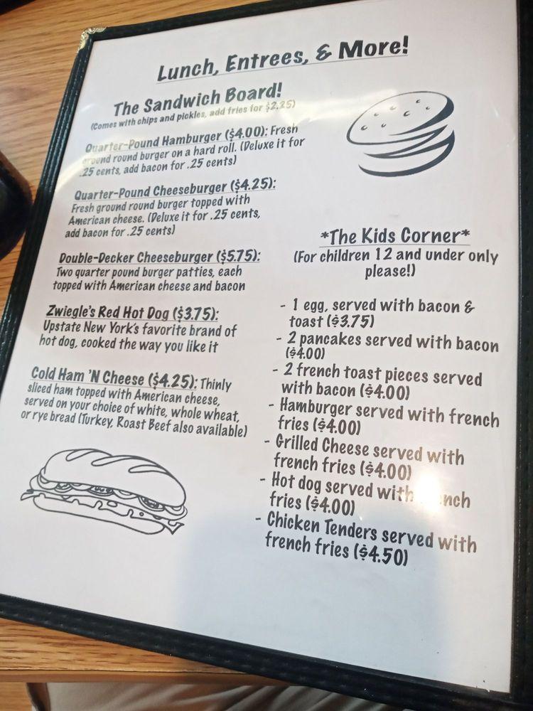 Menu at Village Restaurant, Avon
