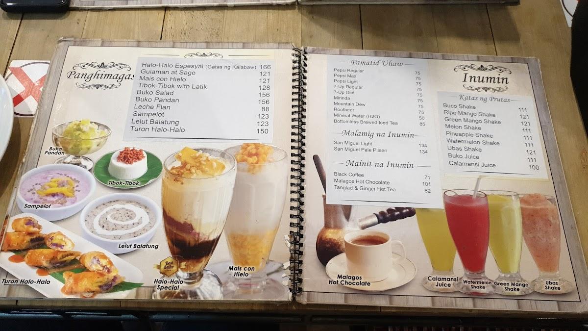 Menu at Mangan restaurant, Quezon City, Ortigas Ave